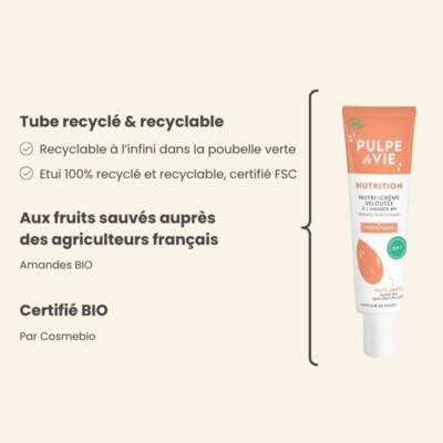 Crème Nourrissante Visage Bio 100% naturelle | Pulpe de Vie